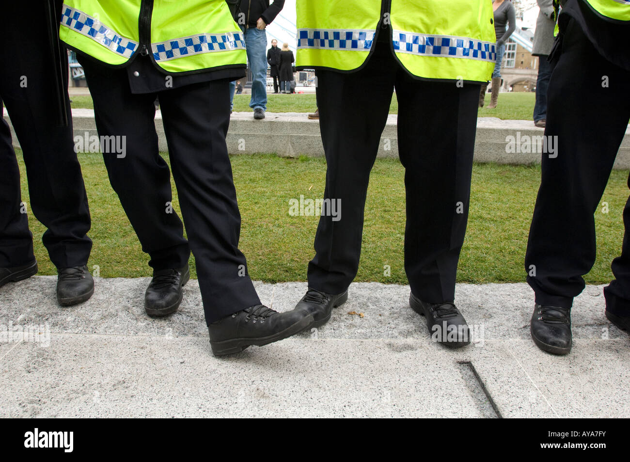 Legs and boots of London Metropolitan Police Stock Photo - Alamy