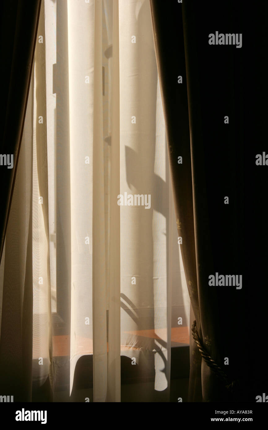 Open window bedroom curtain hi-res stock photography and images - Alamy