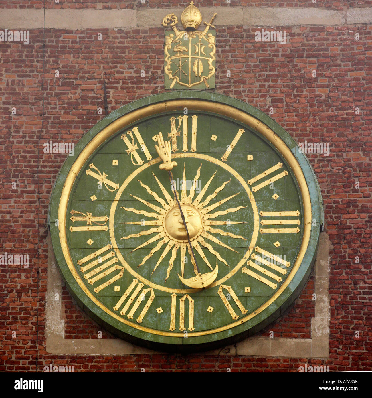 Clock, Krakow Castle, Poland Stock Photo - Alamy