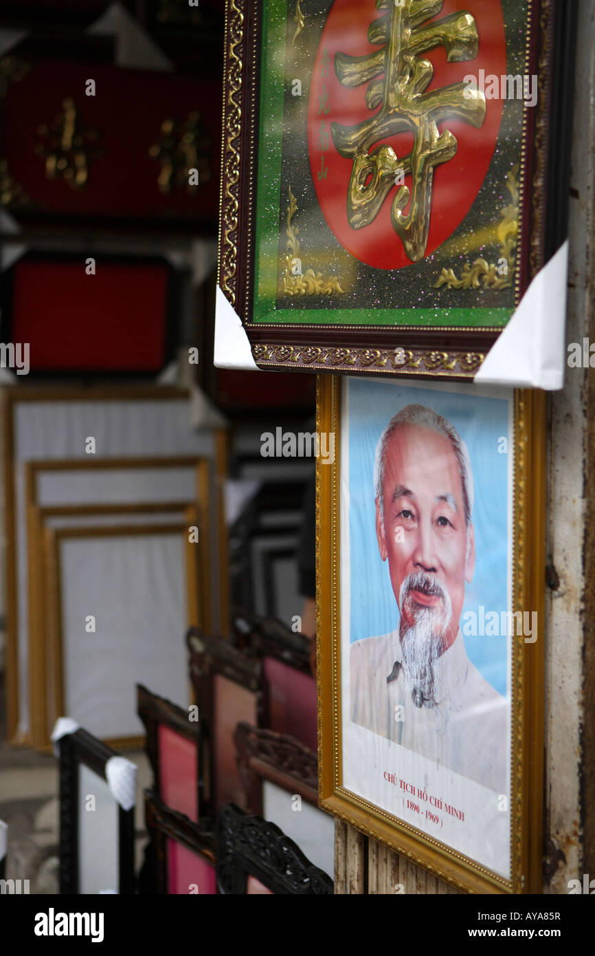 Ho Chi Minh Portrait Old Quarter Hanoi North Vietnam Stock Photo - Alamy