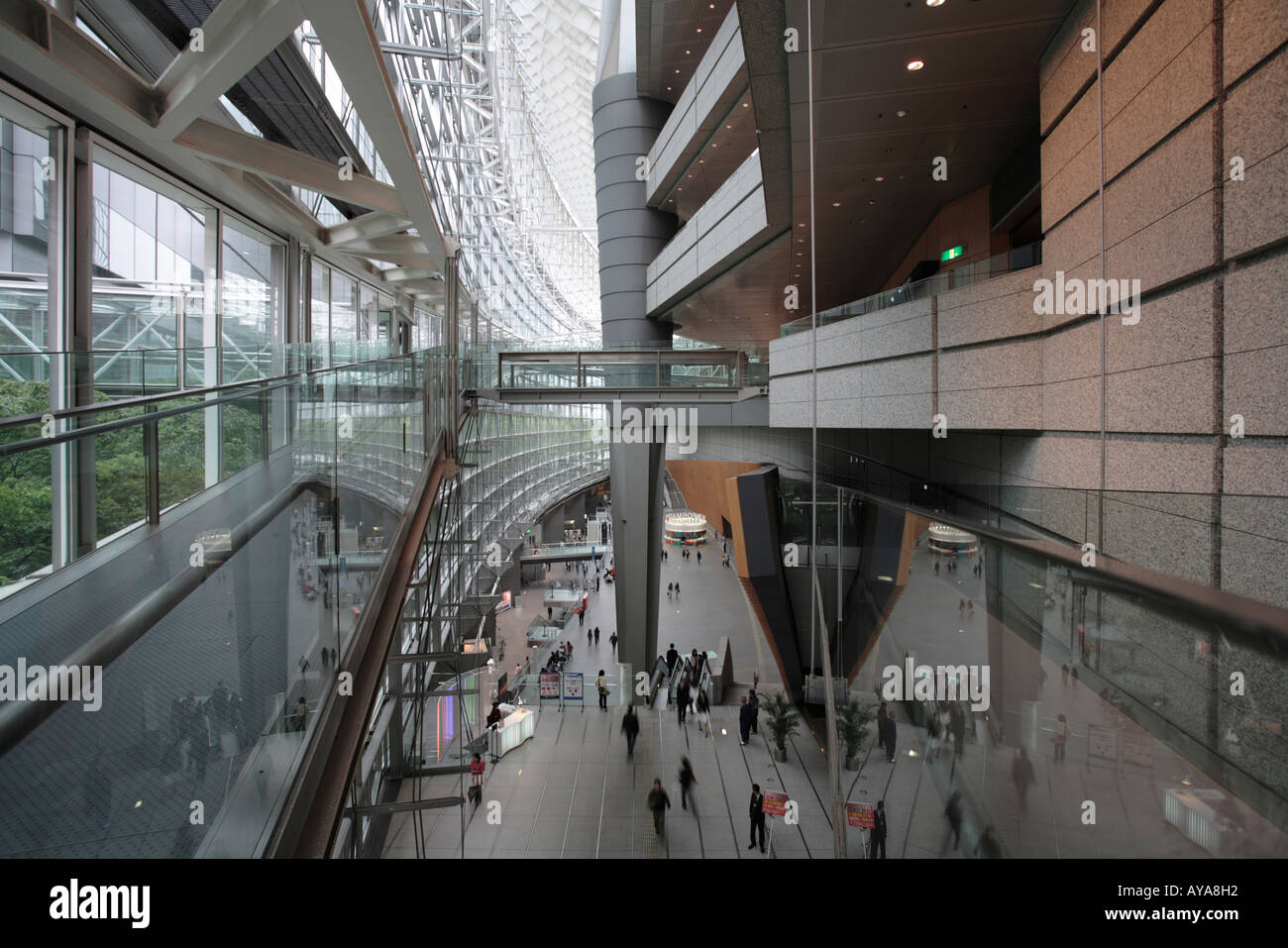 Asia Tokyo Japan Interior view of Glass Hall s modern architecture at ...