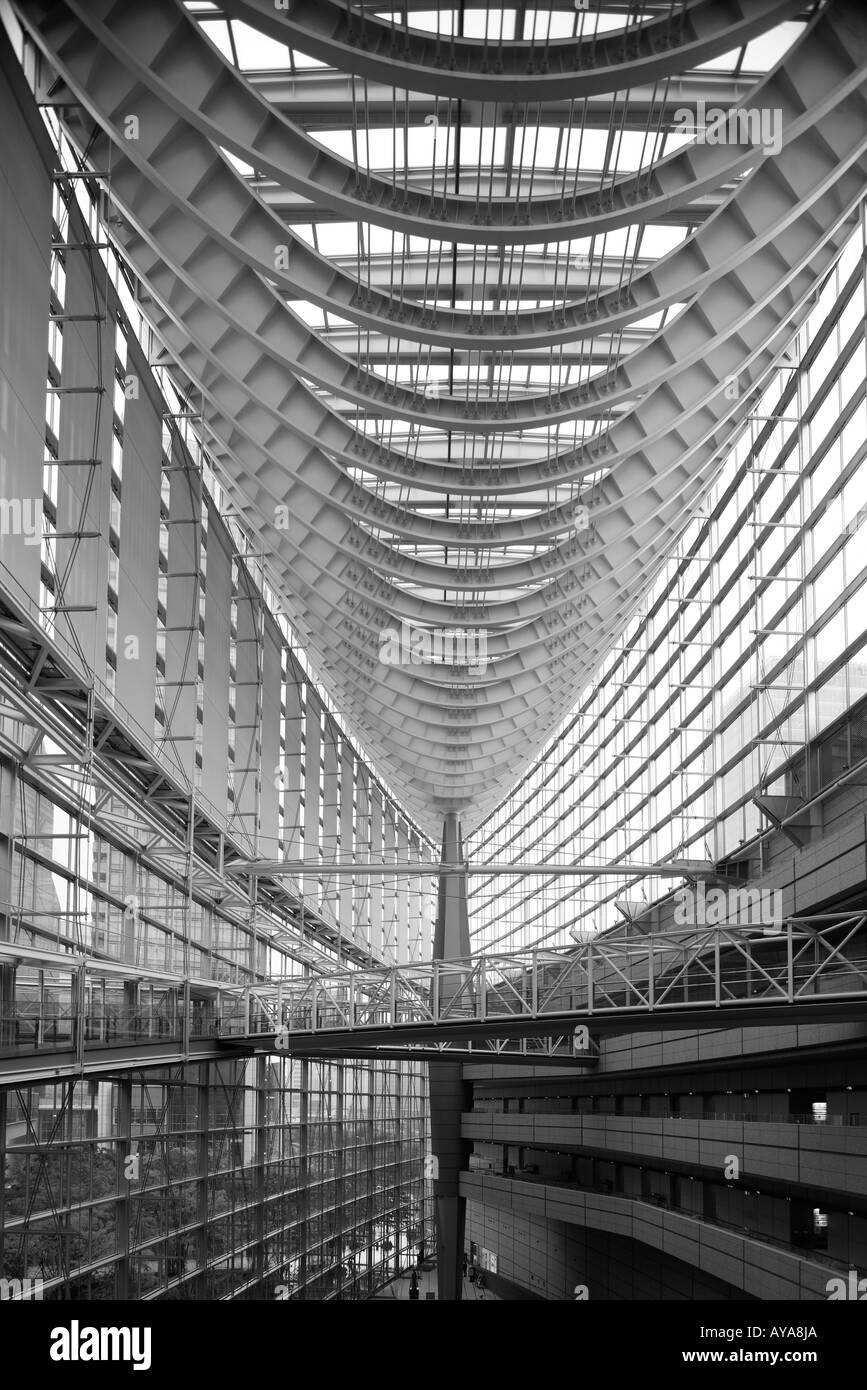 Asia Tokyo Japan Interior view of Glass Hall s modern architecture at ...