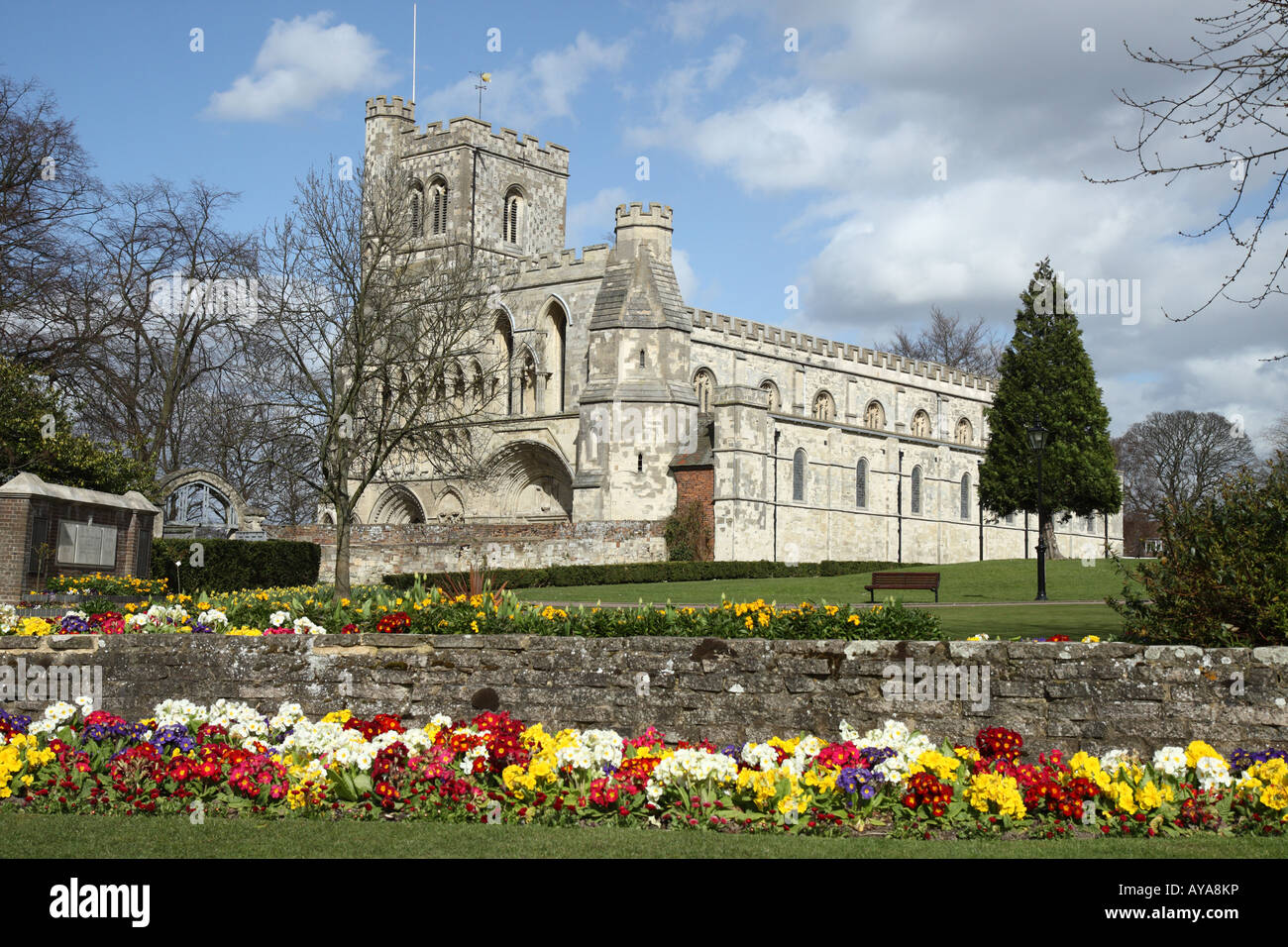 Priory Church of St Peter in Dunstable built in the 12th century Stock ...