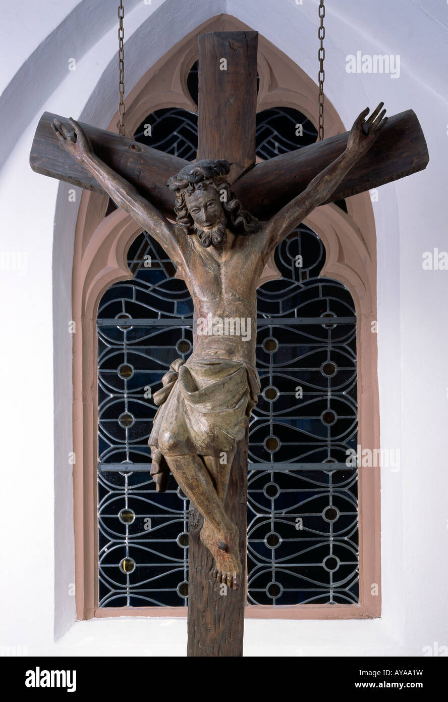Mainz, St. Quintin, Kreuzkapelle, Christus Stock Photo - Alamy