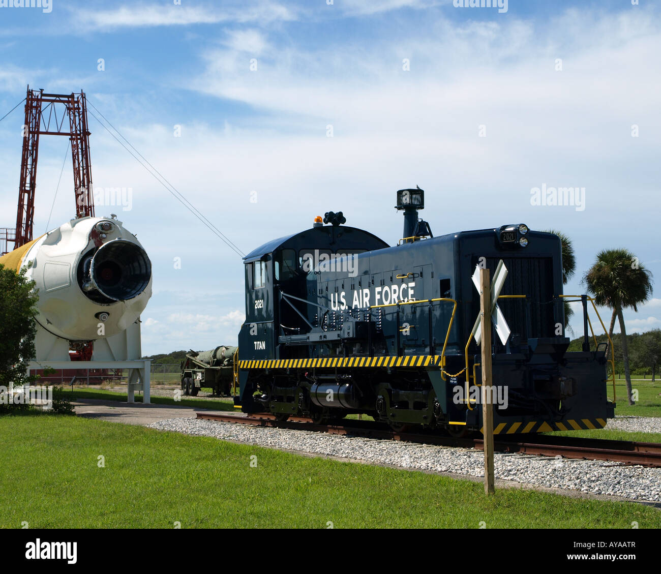 AIR FORCE LOCOMOTIVE USED TO MOVE TITAN ROCKETS TO THE LAUNCH PAD AT ...
