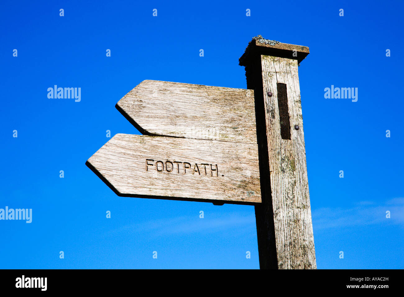 Bronte Way Footpath Sign at Bronte Bridge Haworth Moor West Yorkshire ...