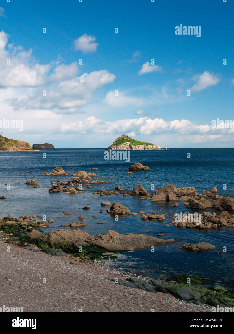 Thatcher Rock Torbay Stock Photo - Alamy