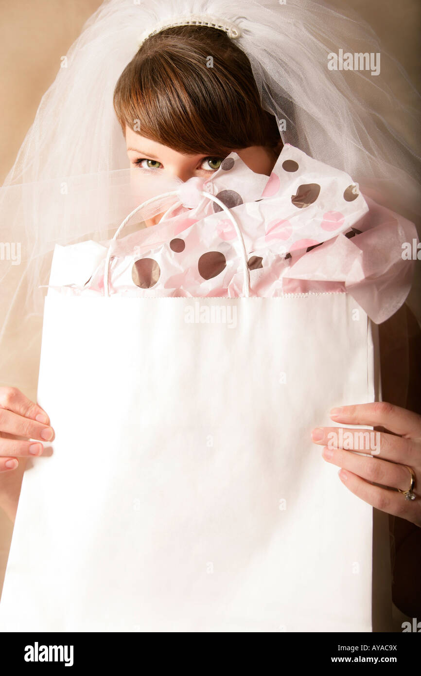 Bride and wedding present Stock Photo - Alamy