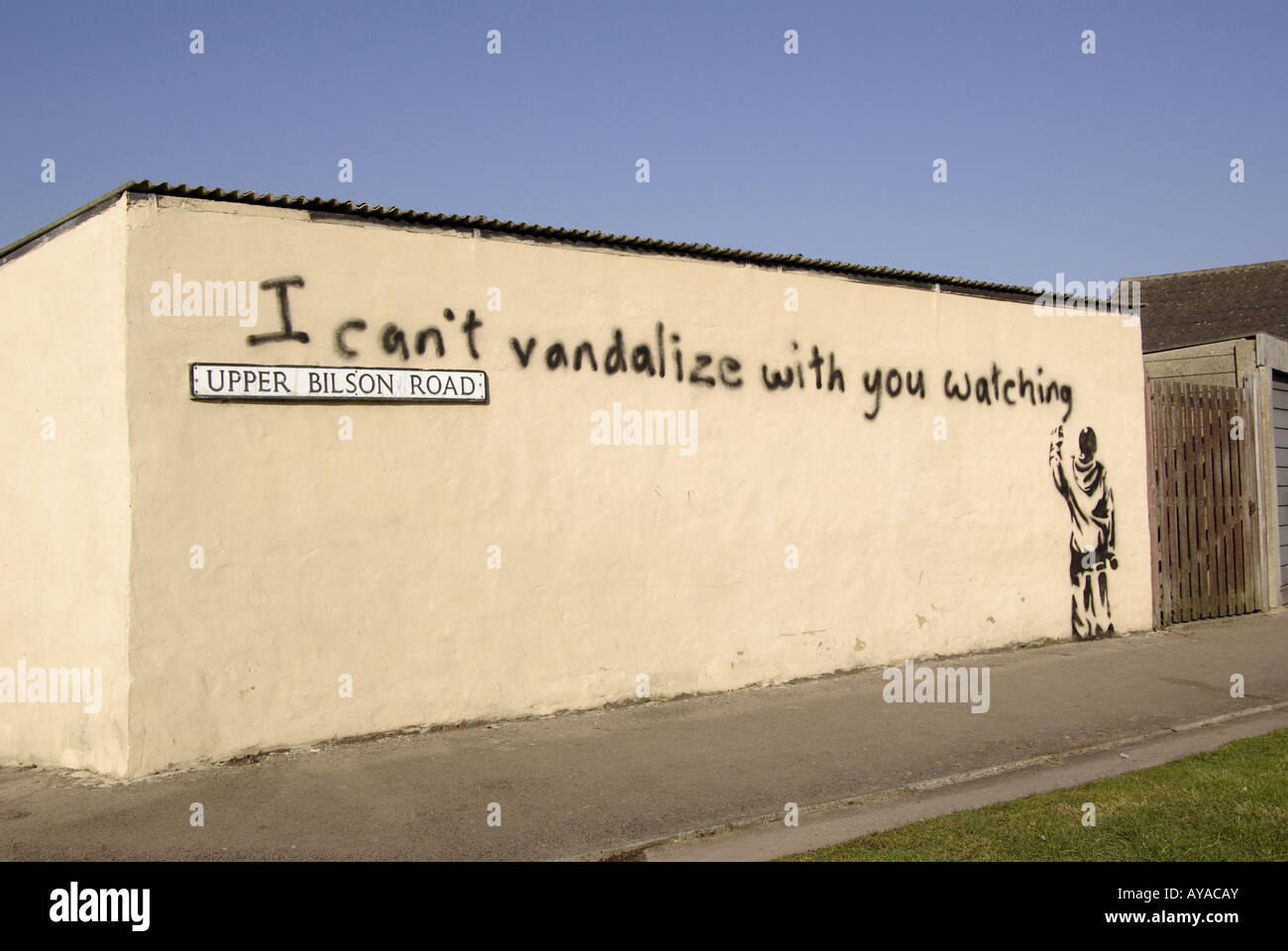 Graffiti I can't vandalize/vandalise with you watching graffiti Stock ...