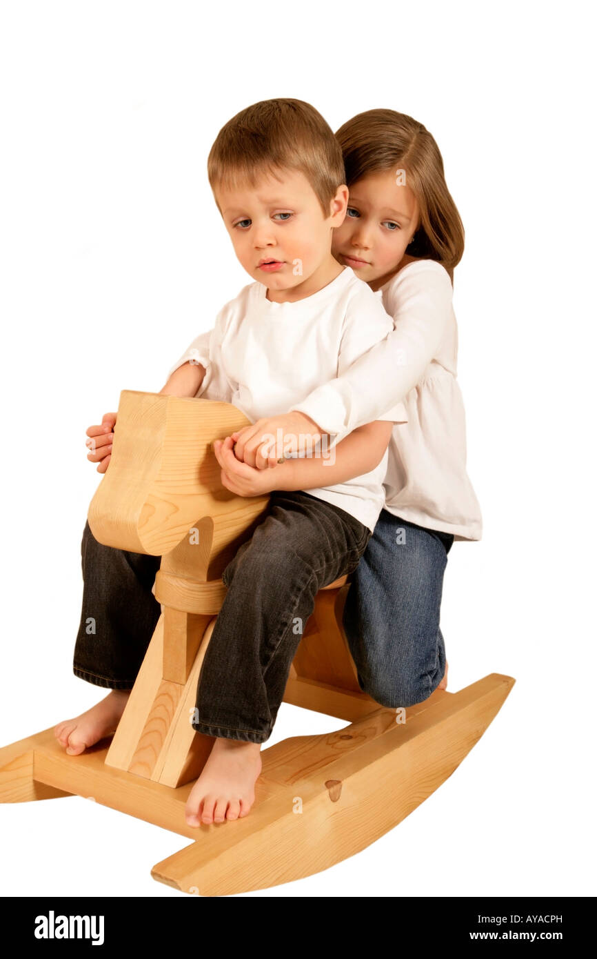Child on a rocking horse hi-res stock photography and images - Alamy