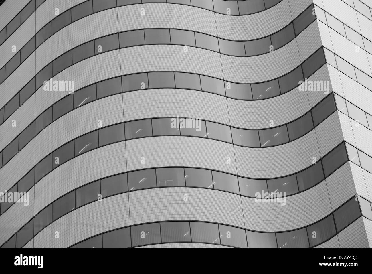 Asia Tokyo Japan Detail of curved building exterior New Yurakucho ...