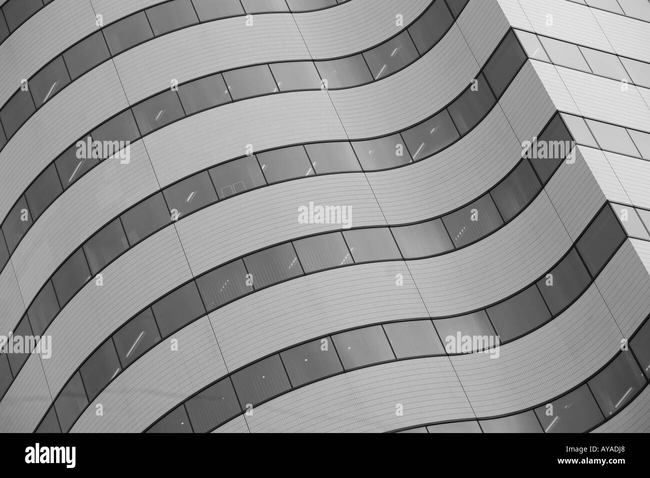 Asia Tokyo Japan Detail of curved building exterior New Yurakucho ...