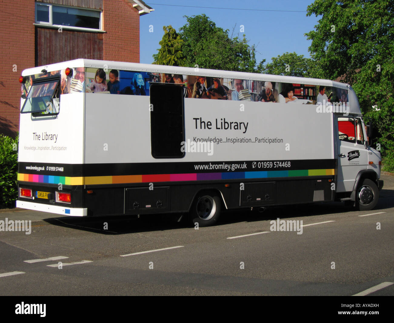 Mobile Library parked in road Orpington Bromley London England UK Stock ...