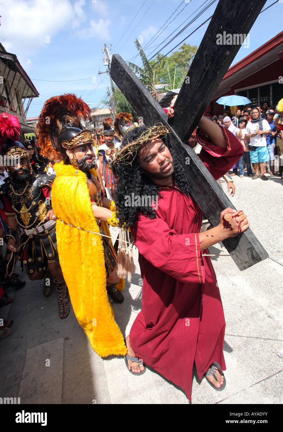 Philippines, easter procession at Moriones Festival on Good Friday ...