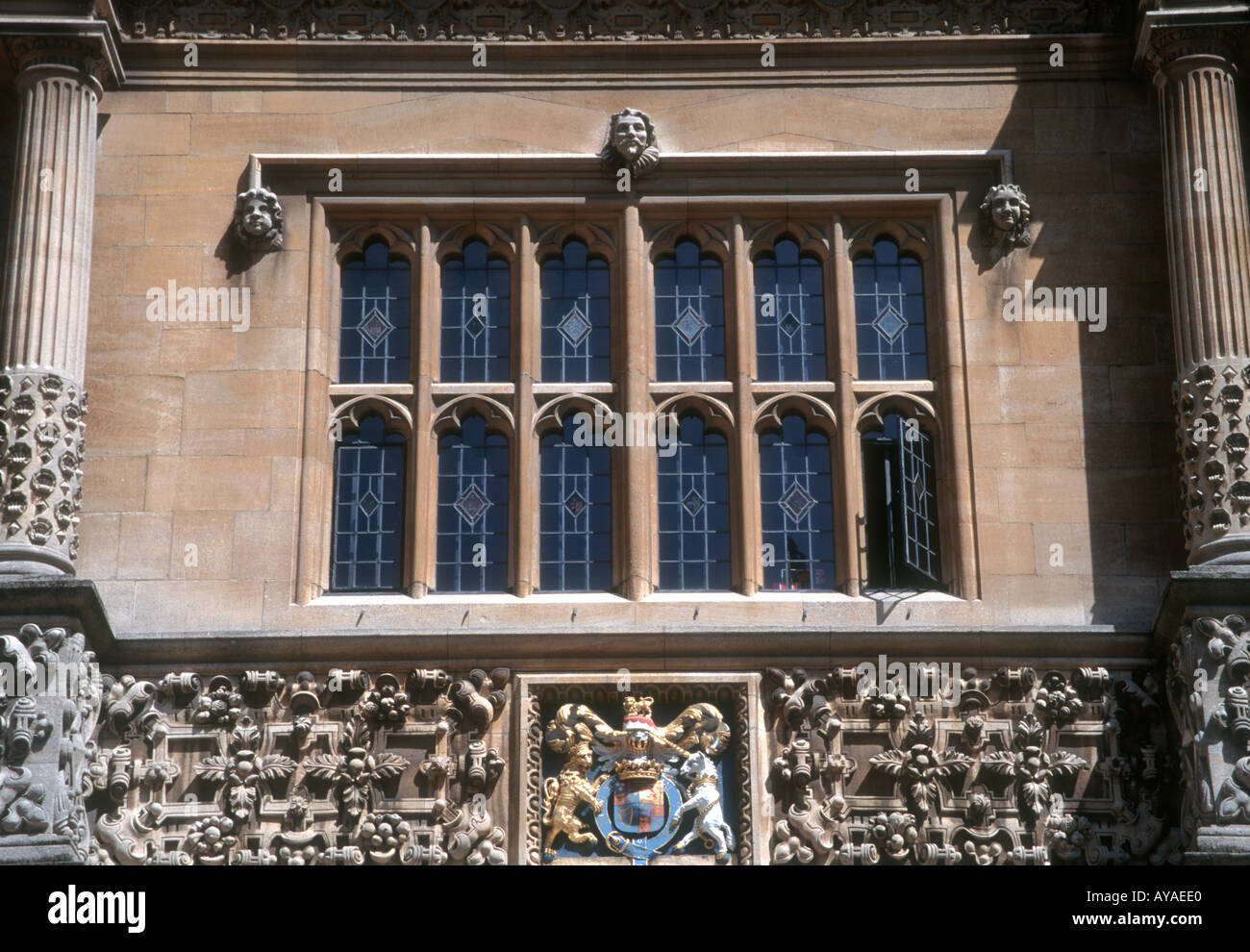 Window and Building detail Old Bodleian Library Oxford University ...