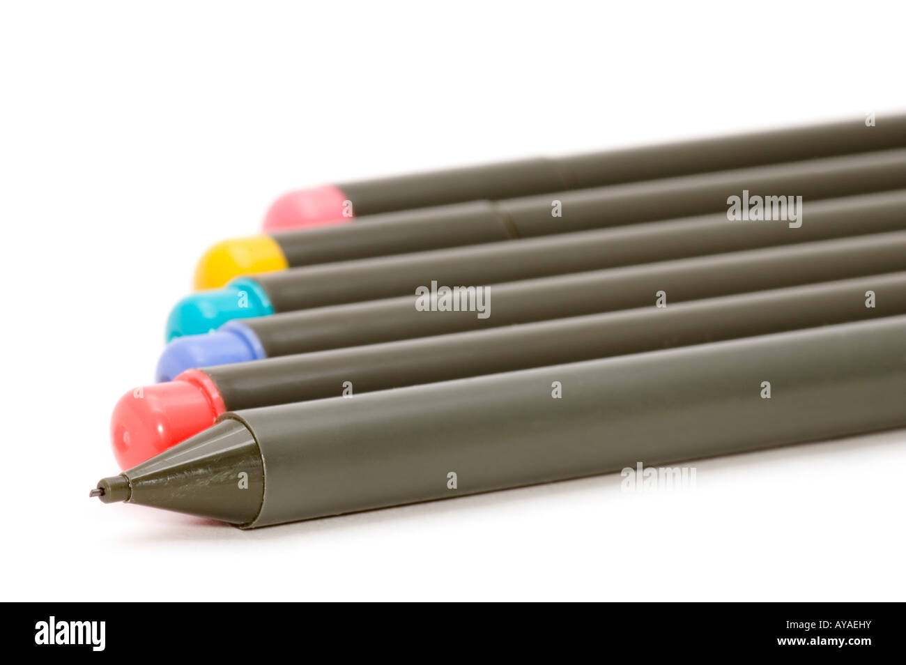 object on white colored soft tip pen Stock Photo - Alamy