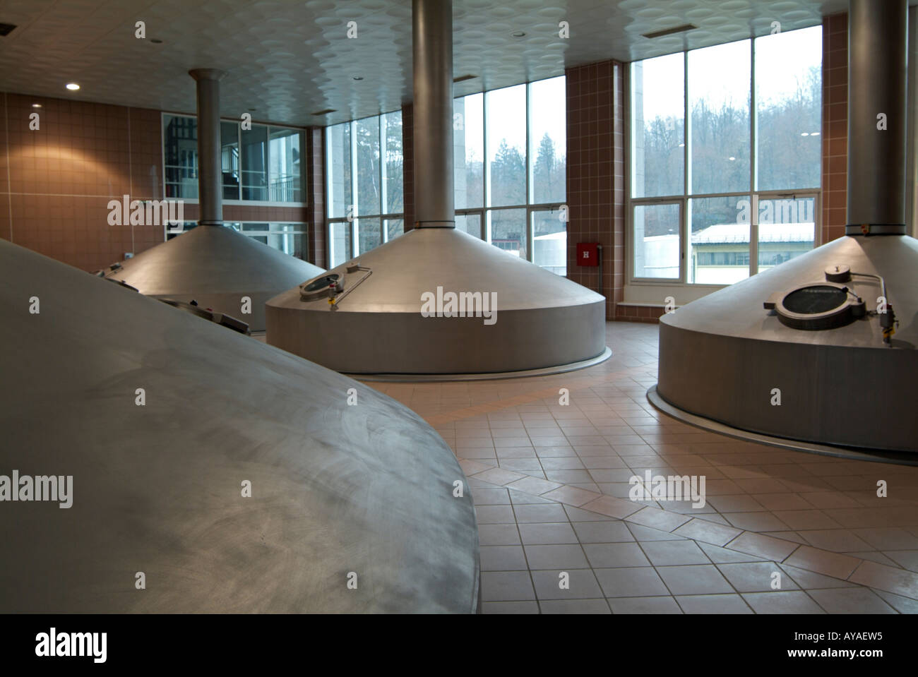 Distillery Vats in a Brewery Stock Photo - Alamy