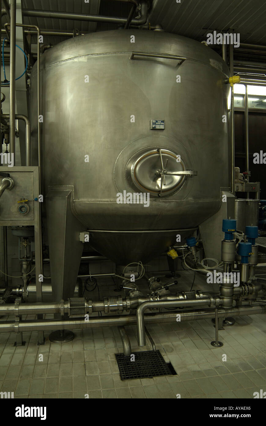 Brewery Filtration Plant Filtering Fermented Beer Before Being Bottled ...