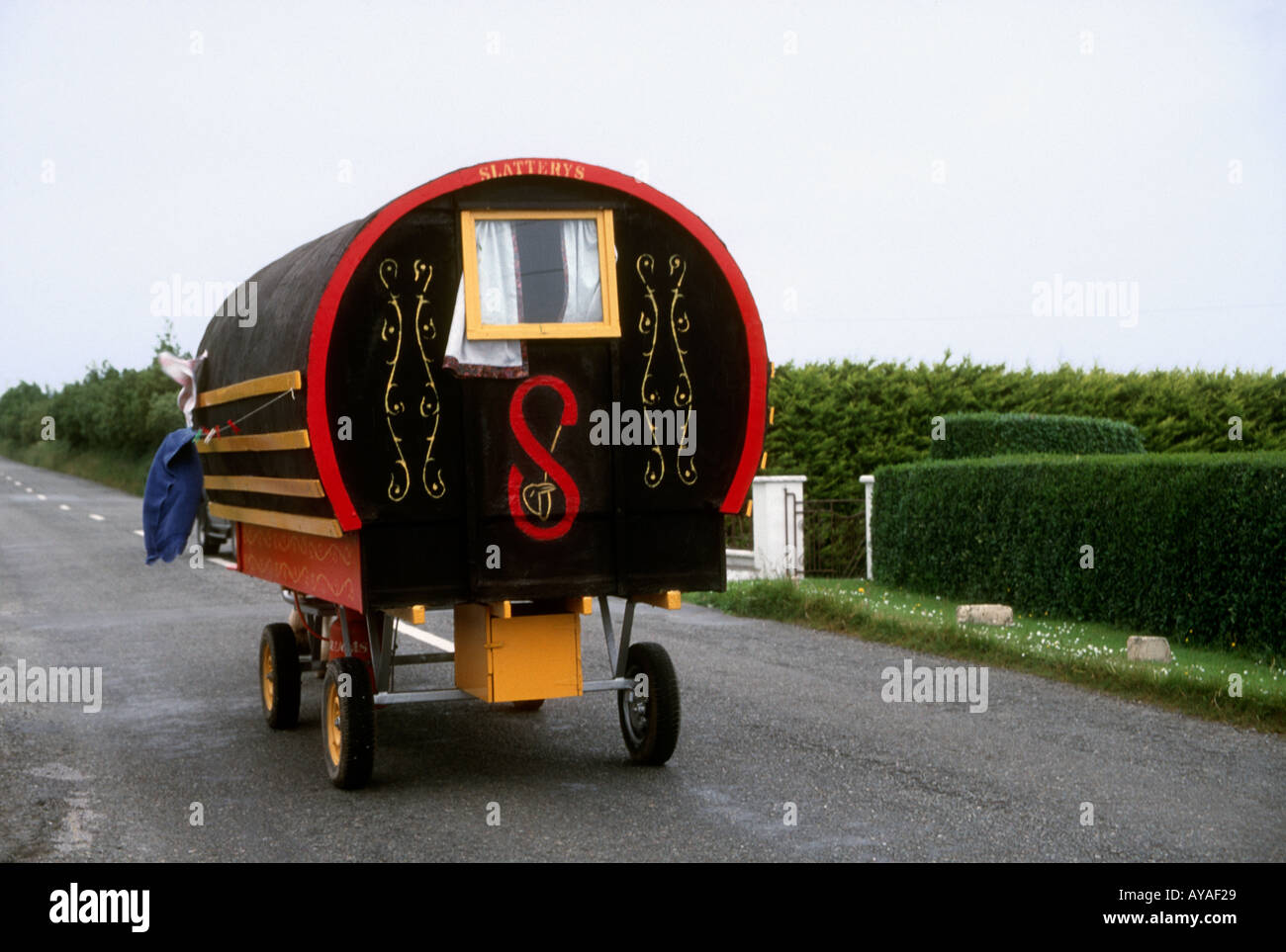 Rear View of Tinker Wagon Near Tralee Ireland Stock Photo - Alamy