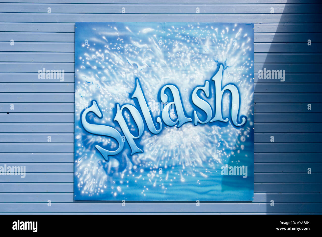 Splash Sign At Pleasurewood Hills Theme Park,Suffolk,Uk Stock Photo - Alamy