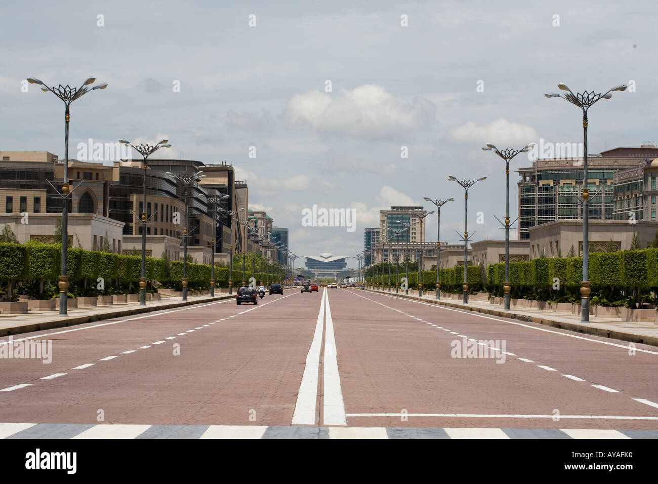 Malaysia Kuala Lumpur Vast empty streets in center of new ...