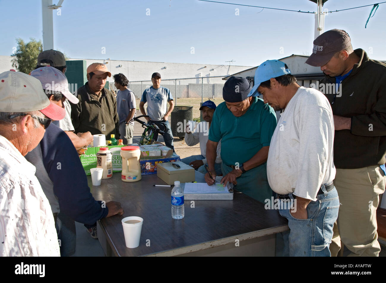 Day Labor Hiring Center Stock Photo - Alamy