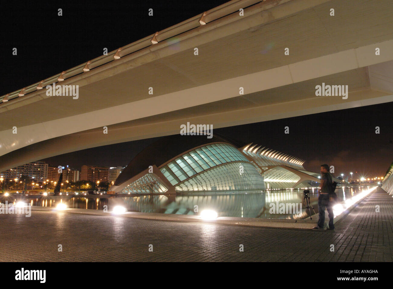 Valencia Spain the Hemisferic IMAX cinema building part of the City of ...