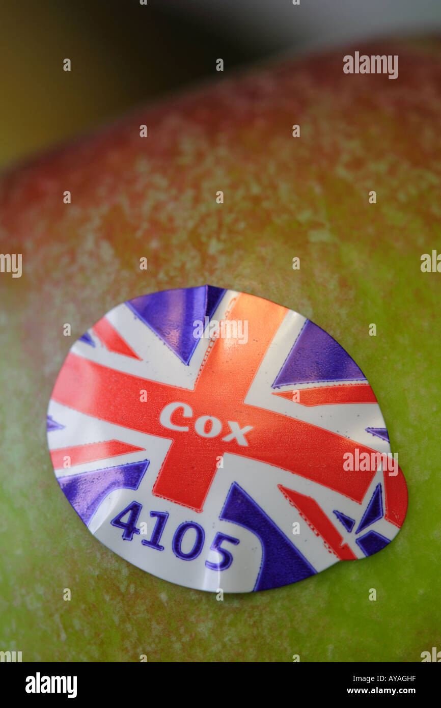 Red apple sticker hi-res stock photography and images - Alamy