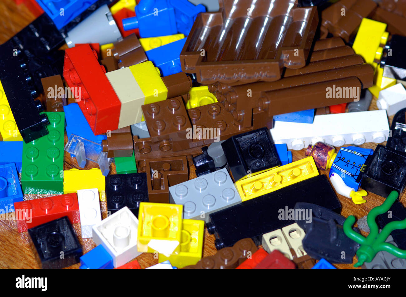 assorted lego building bricks colourful play toy childrens Stock Photo ...