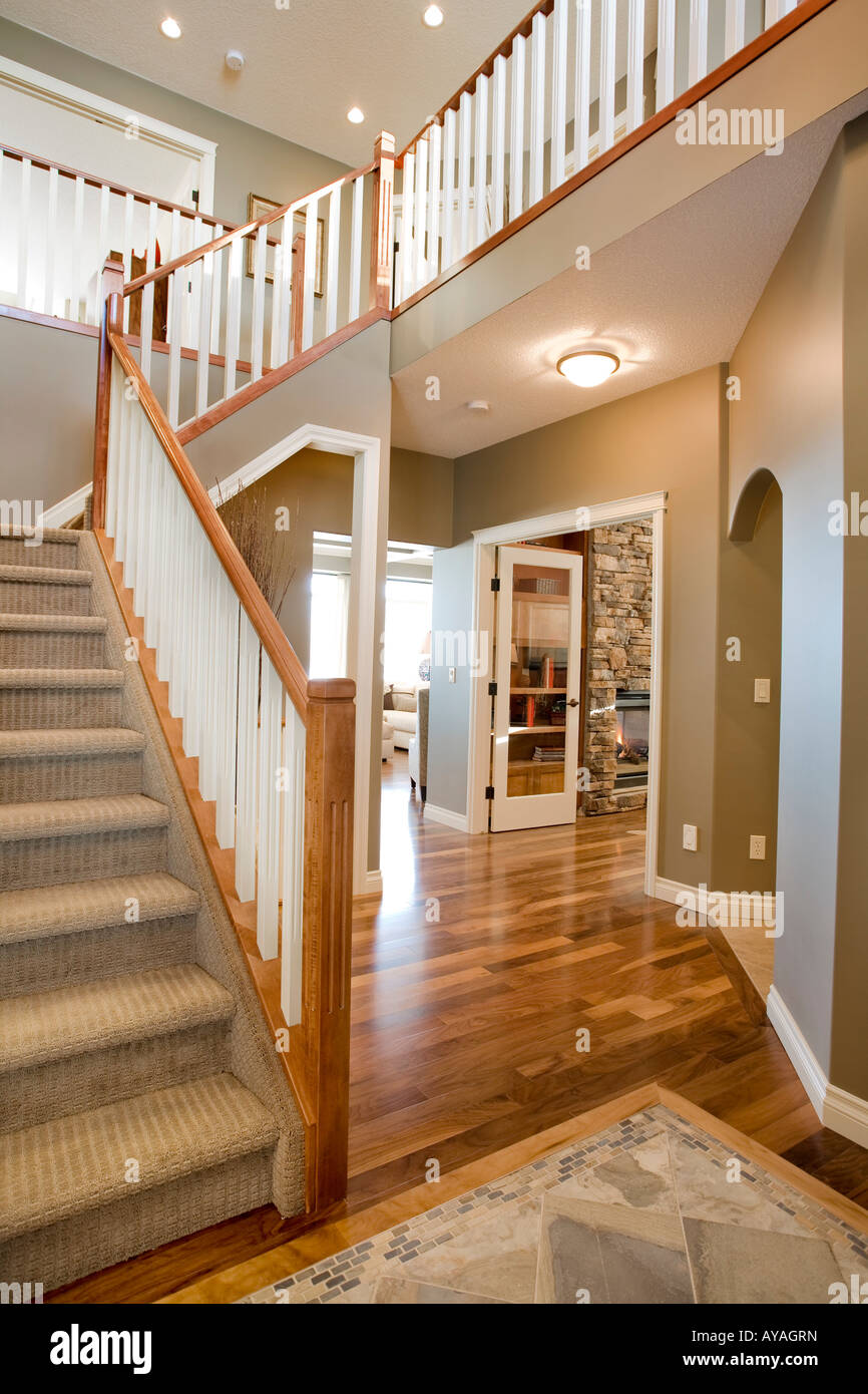 Staircase in a home Stock Photo - Alamy