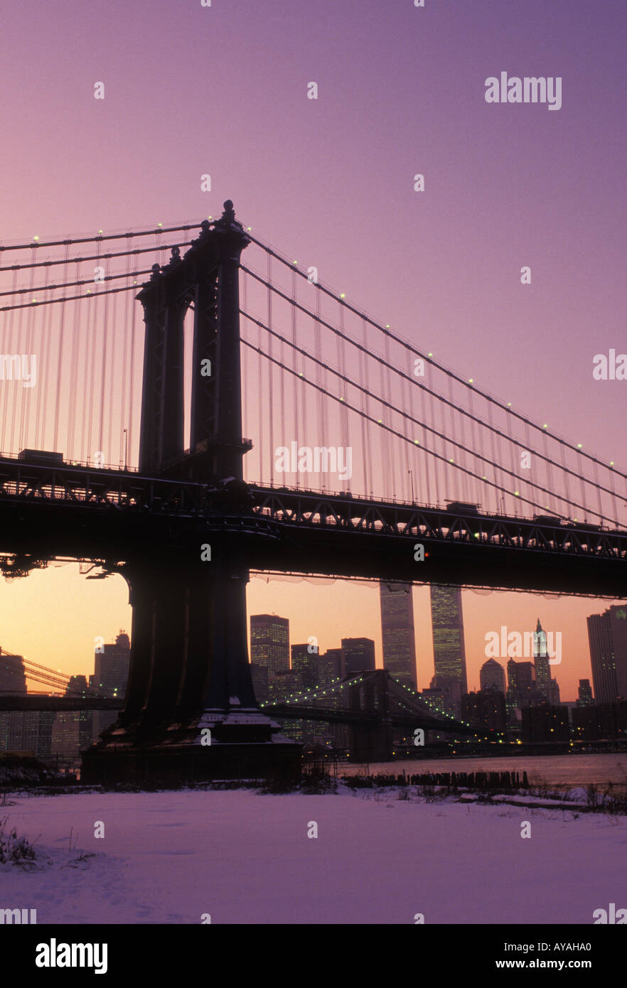 New york city skyline magic hour hi-res stock photography and images ...