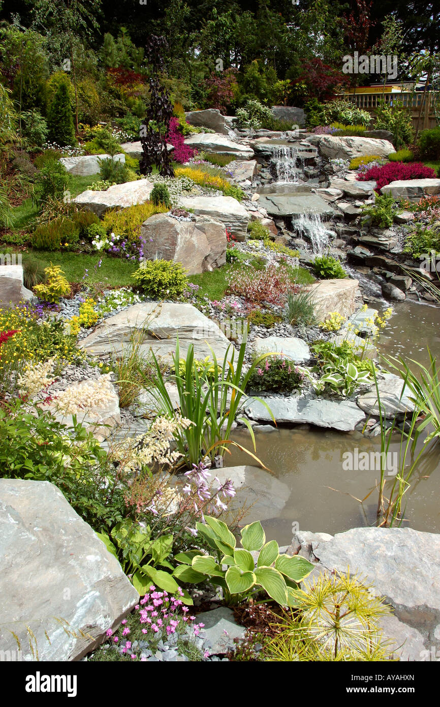 UK Cheshire Knutsford Tatton Hall RHS Flower Show Douglas Knight rock ...