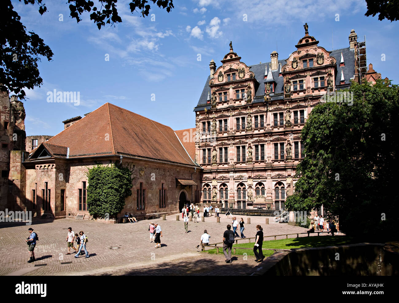 Courtyard of Heidelberg Castle Germany Stock Photo - Alamy