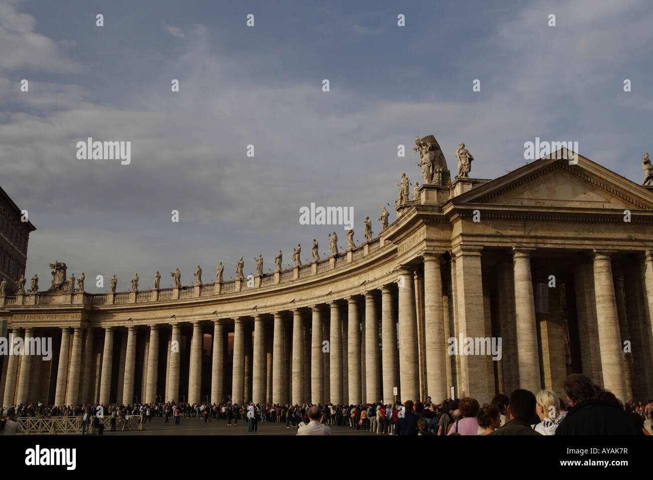 Bernini`s colonnade at St Peters Square Stock Photo - Alamy