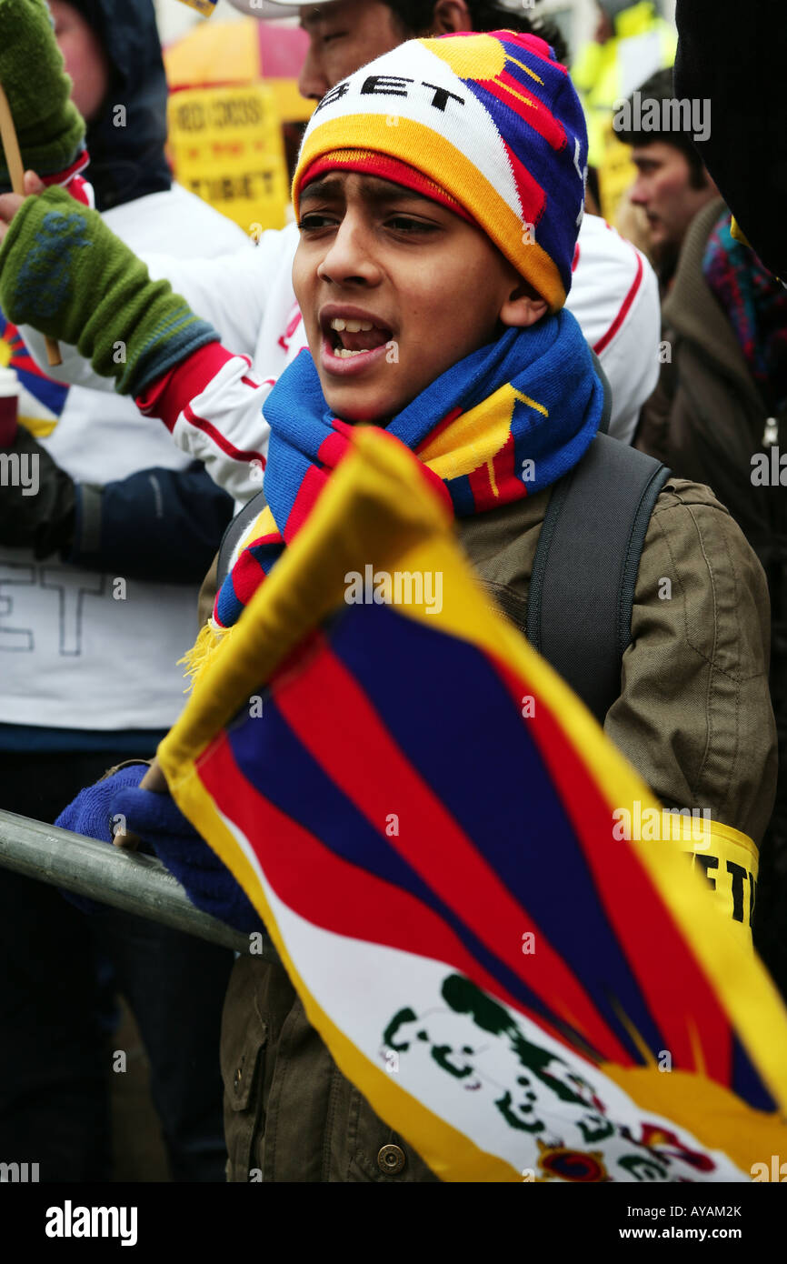 Human rights activist protesting during demonstration in Whitehall ...