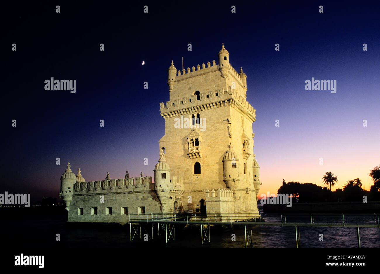 Belem tower fortified moorish hi-res stock photography and images - Alamy