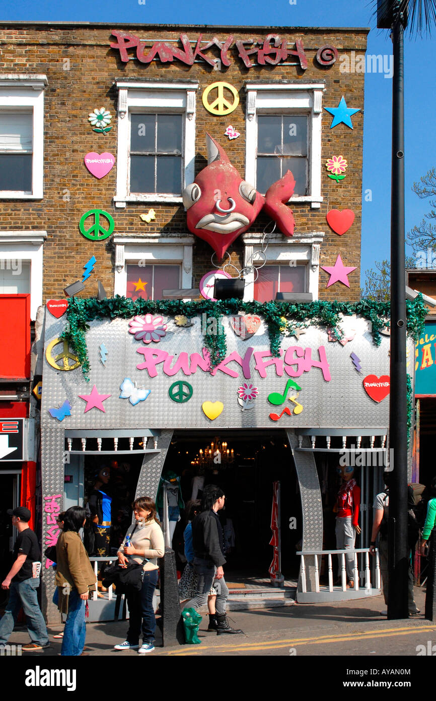London Camden Town Market , The Punky Fish fashion shop or store or ...