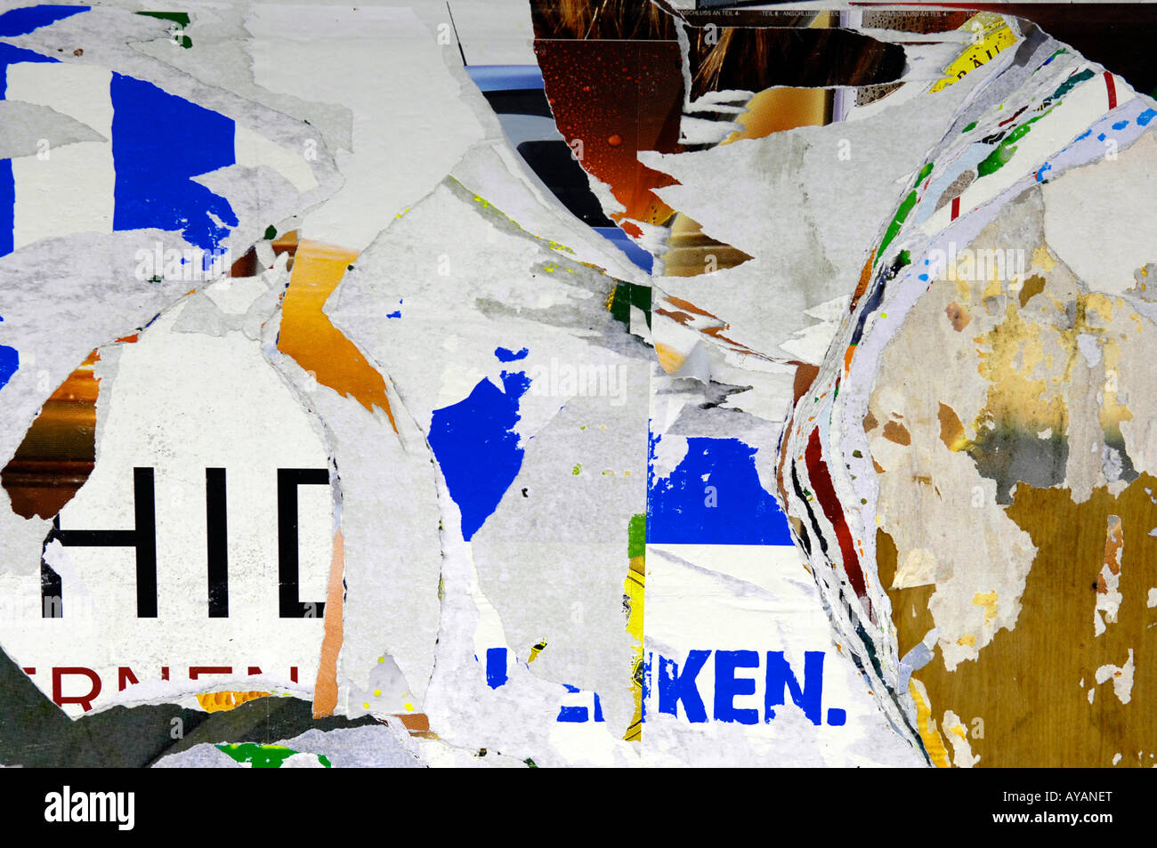 torn billboard posters advertising damage art abstract street urban ...