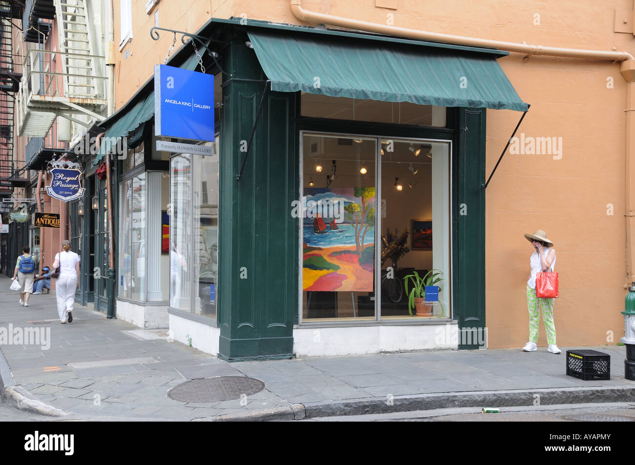 Art gallery on Royal Street in the French Quarter of New Orleans Stock ...