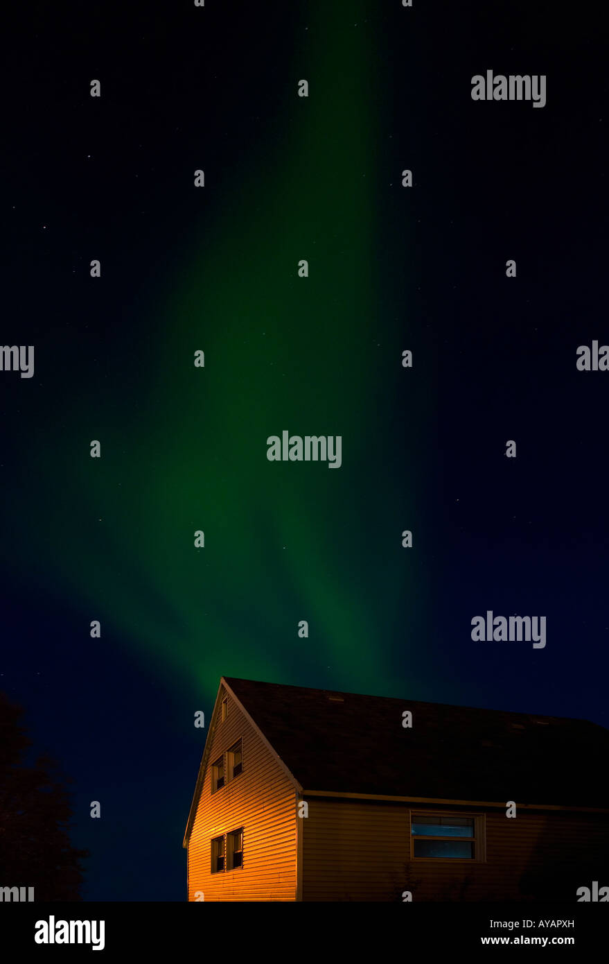 Northern lights house inuvik northwest hi-res stock photography and ...