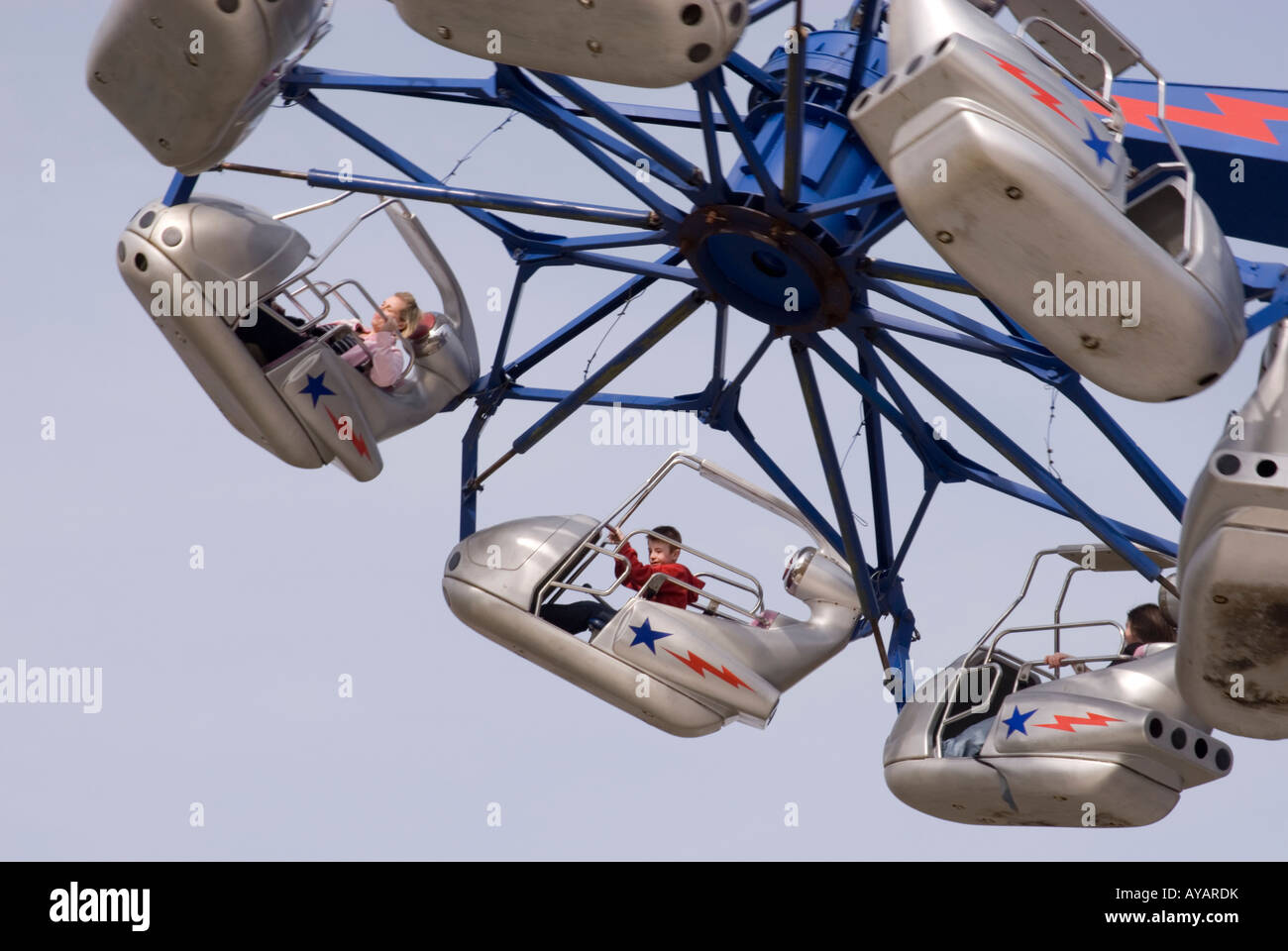 The Thunderstruck Ride At Pleasurewood Hills Theme Park Stock Photo - Alamy