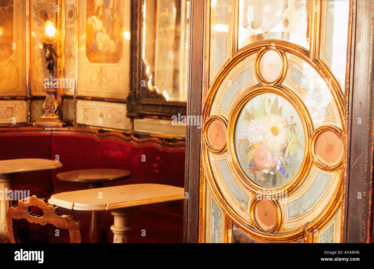 Café Florian interior door detail Stock Photo - Alamy