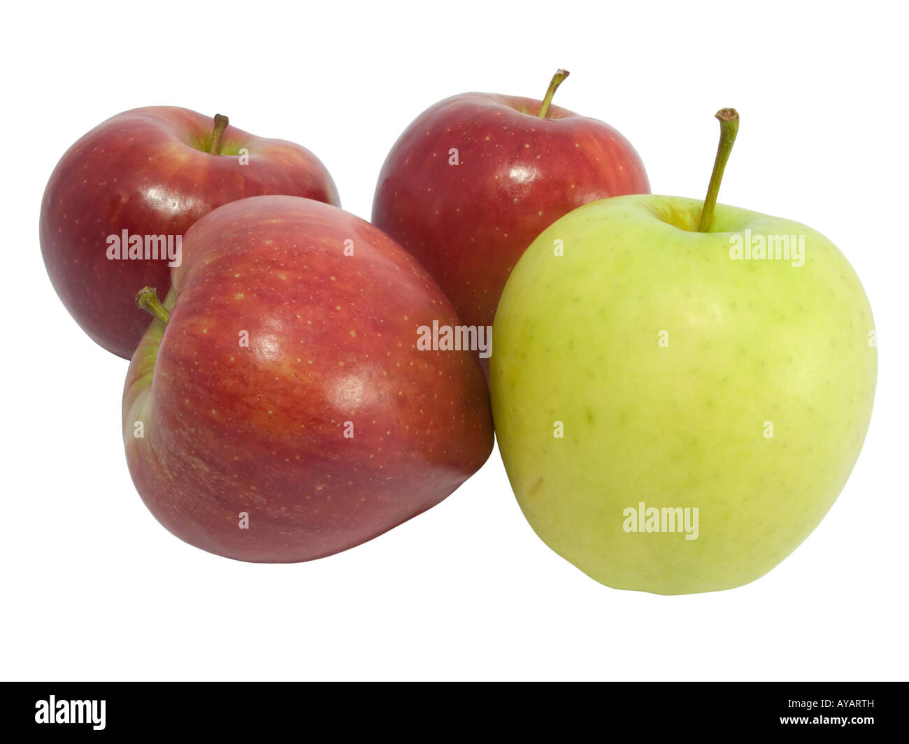 Tasty red apples isolated on white background Stock Photo - Alamy