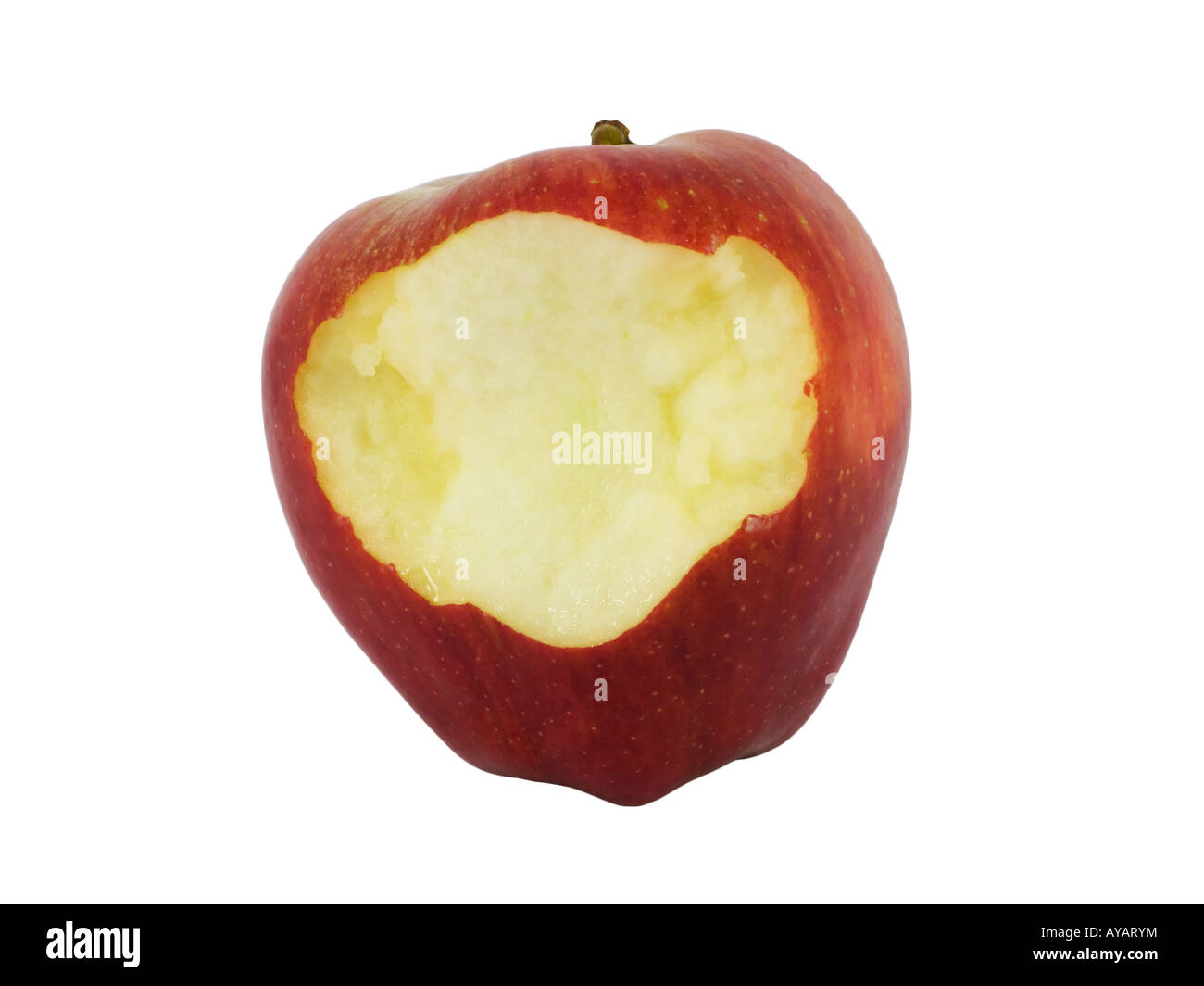 Bitten red apple isolated on white background Stock Photo - Alamy