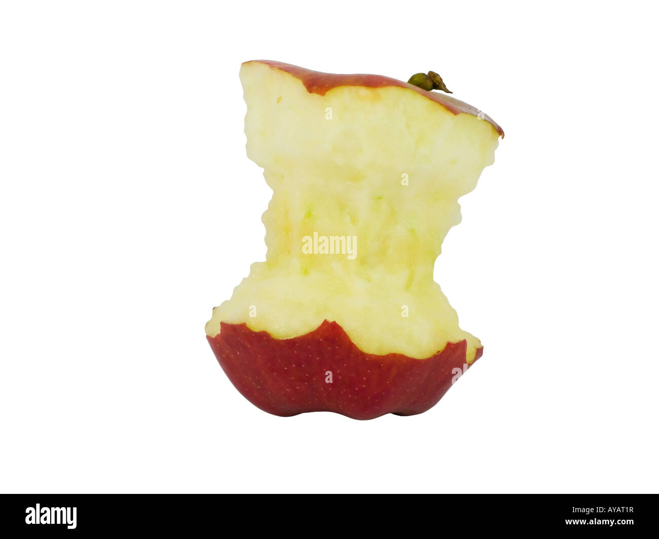 Bitten red apple isolated on white background Stock Photo - Alamy