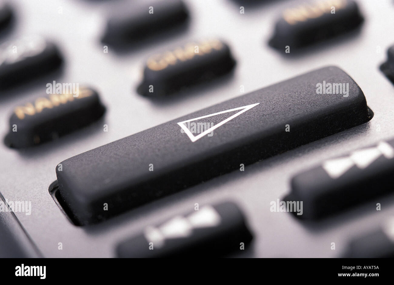 Tastatur einer Fernbedienung Play Taste Stock Photo - Alamy