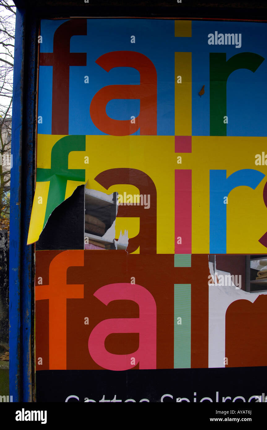 fair billboard advertising poster dmaged torn justic right colours ...