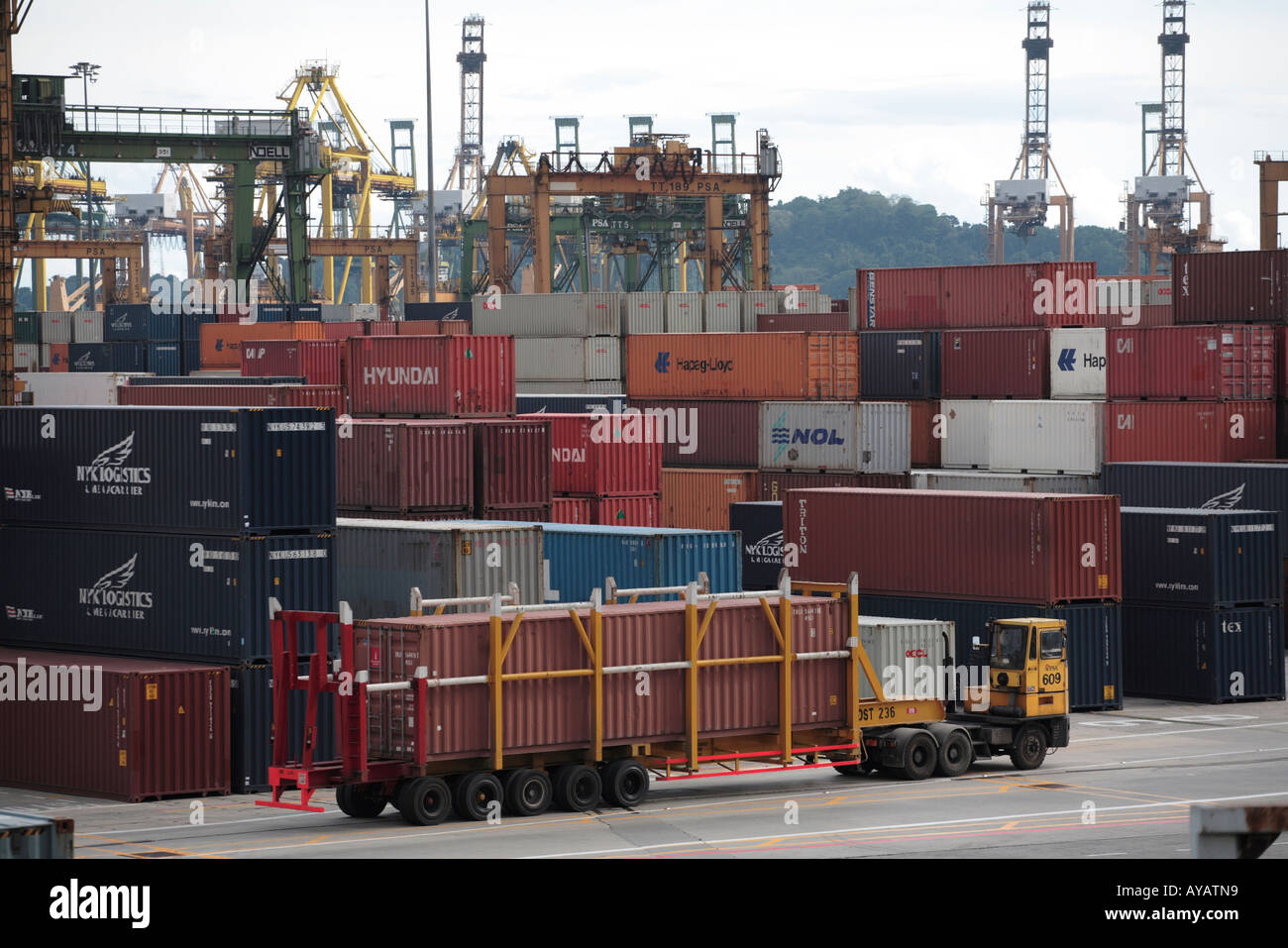 Asia Singapore International Shipping and Cargo Terminal Stock Photo ...