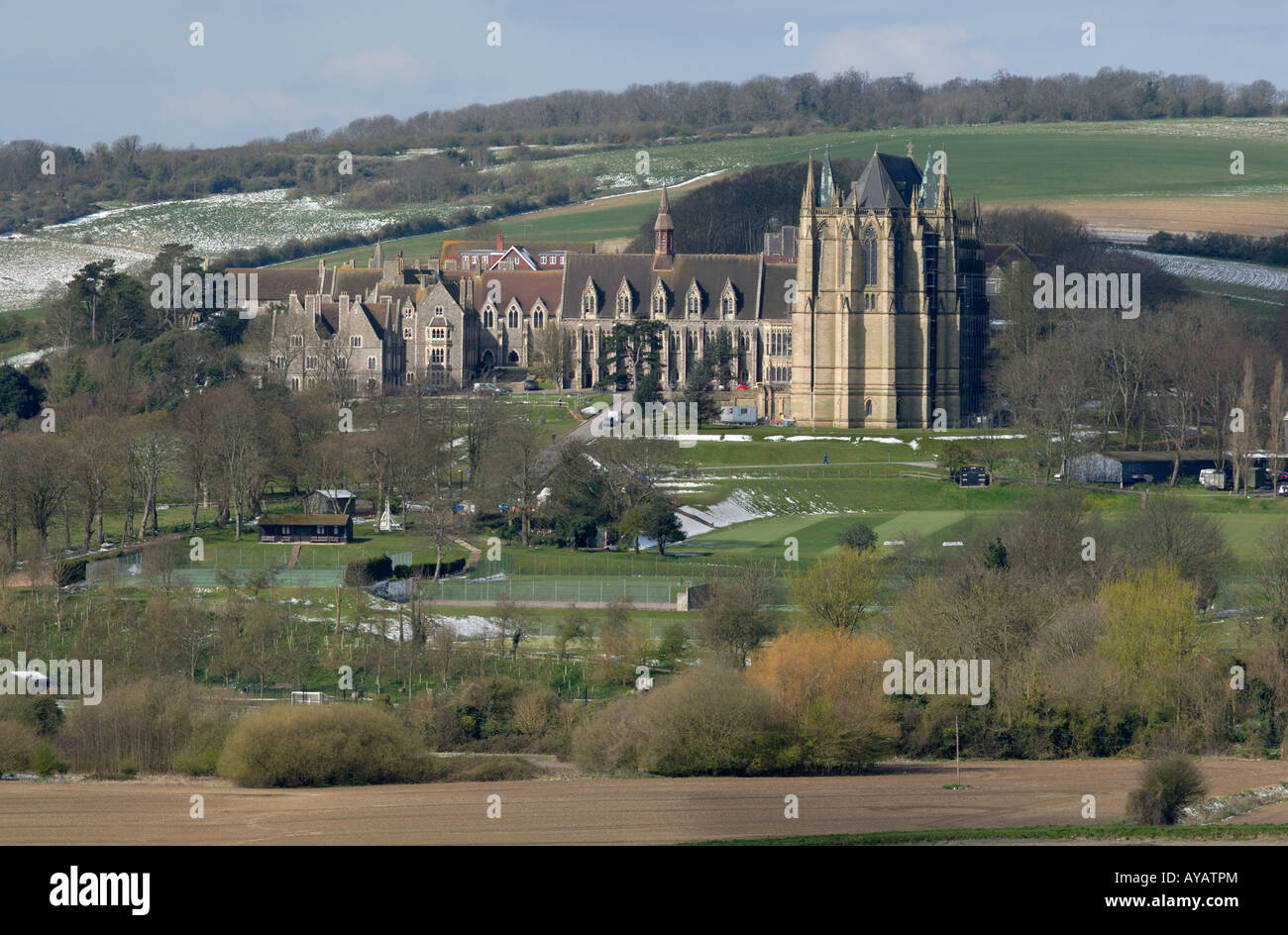 Lancing College Chapel West Sussex High Resolution Stock Photography ...