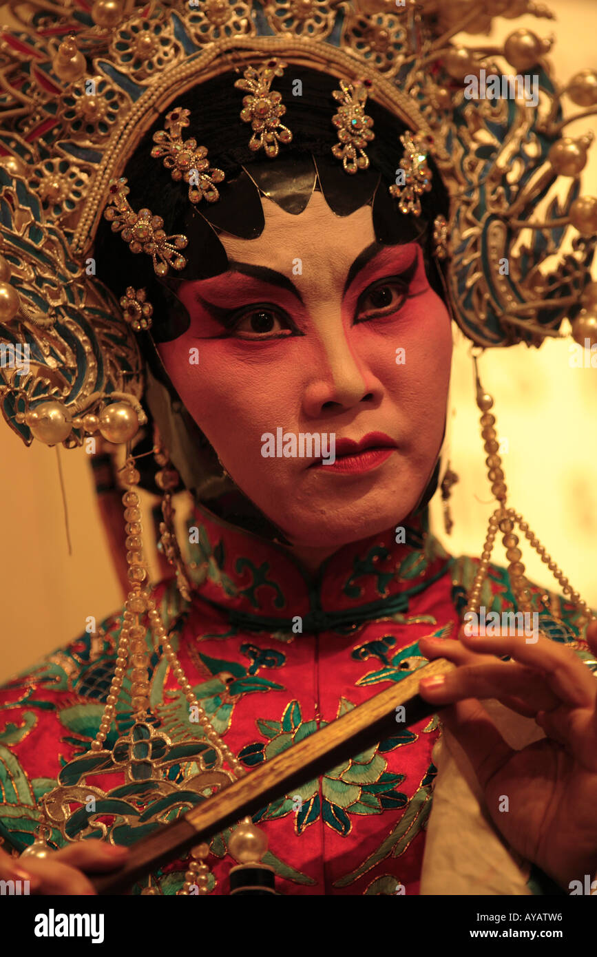 Asia Singapore Traditional Chinese Opera singers perform at Chinese ...